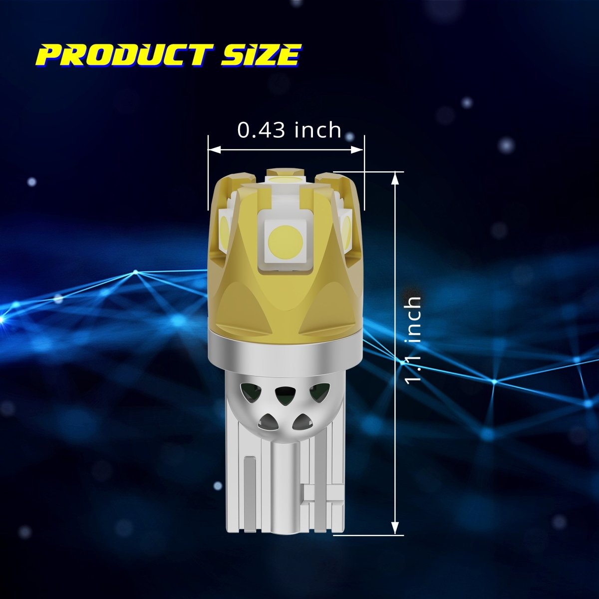 168 194 LED Bulbs, 2825 W5W Interior, License, Marker Lights