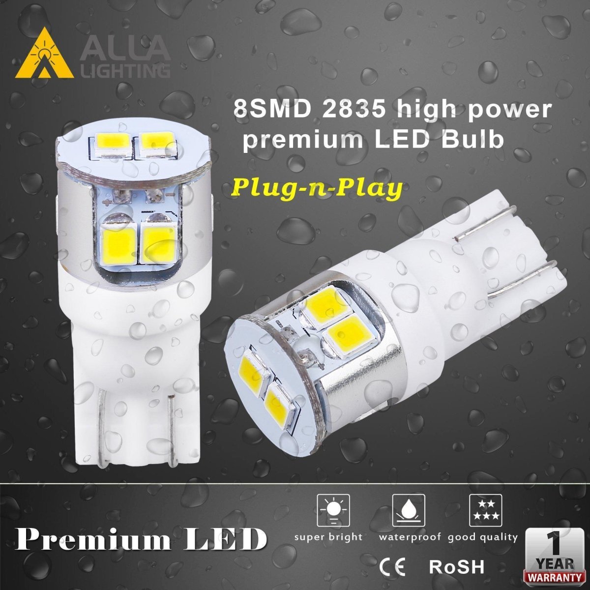 194 168 LED Bulbs | Map, Dome, Trunk, License Light W5W 2825
