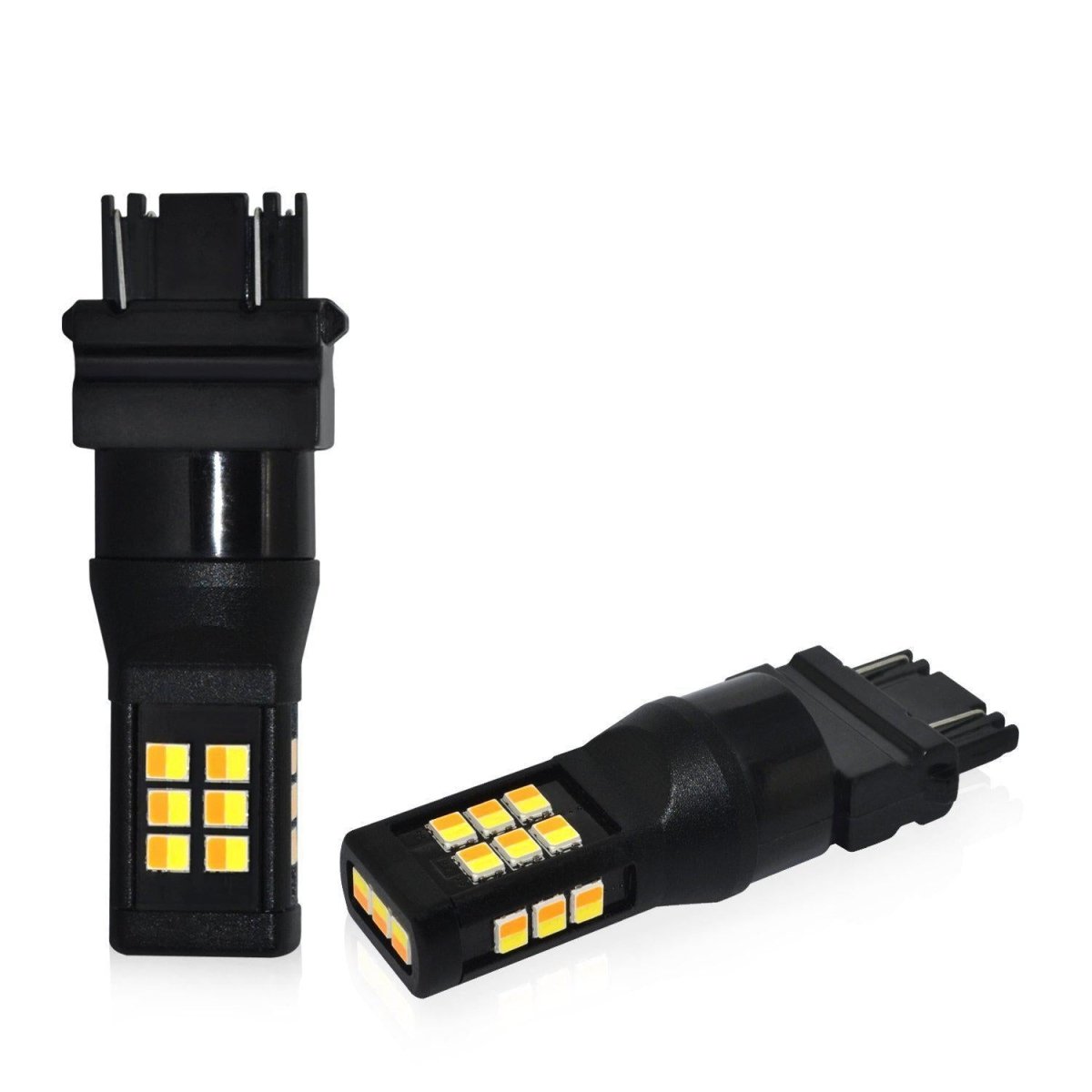 4157 3157 LED Switchback Turn Signal Lights Bulbs, 6000K White/Amber Y