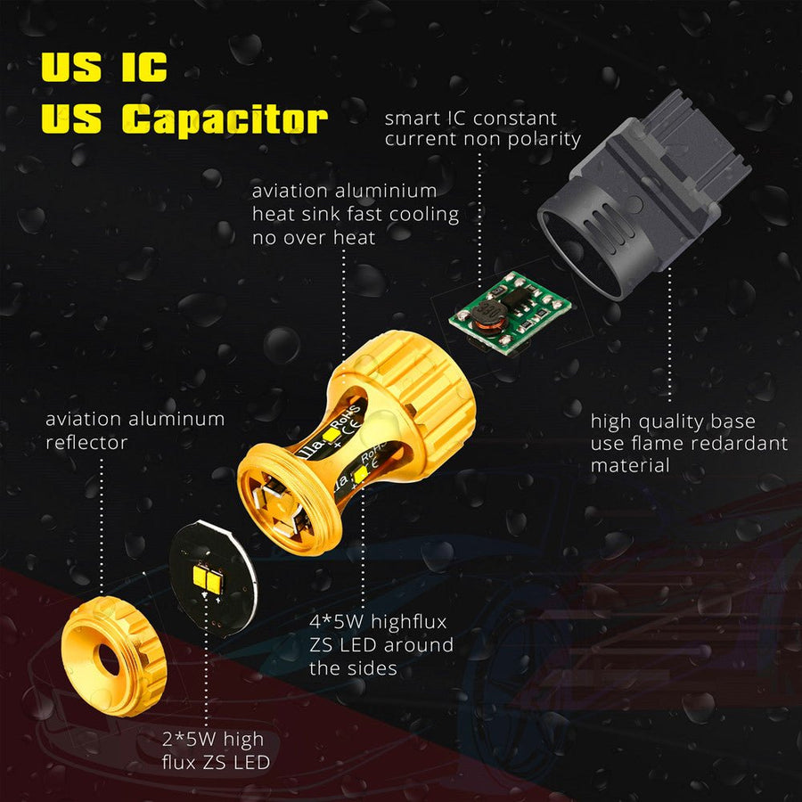 4257 4257NA LED Bulb Front Signal Lights for Ford F-150 F250