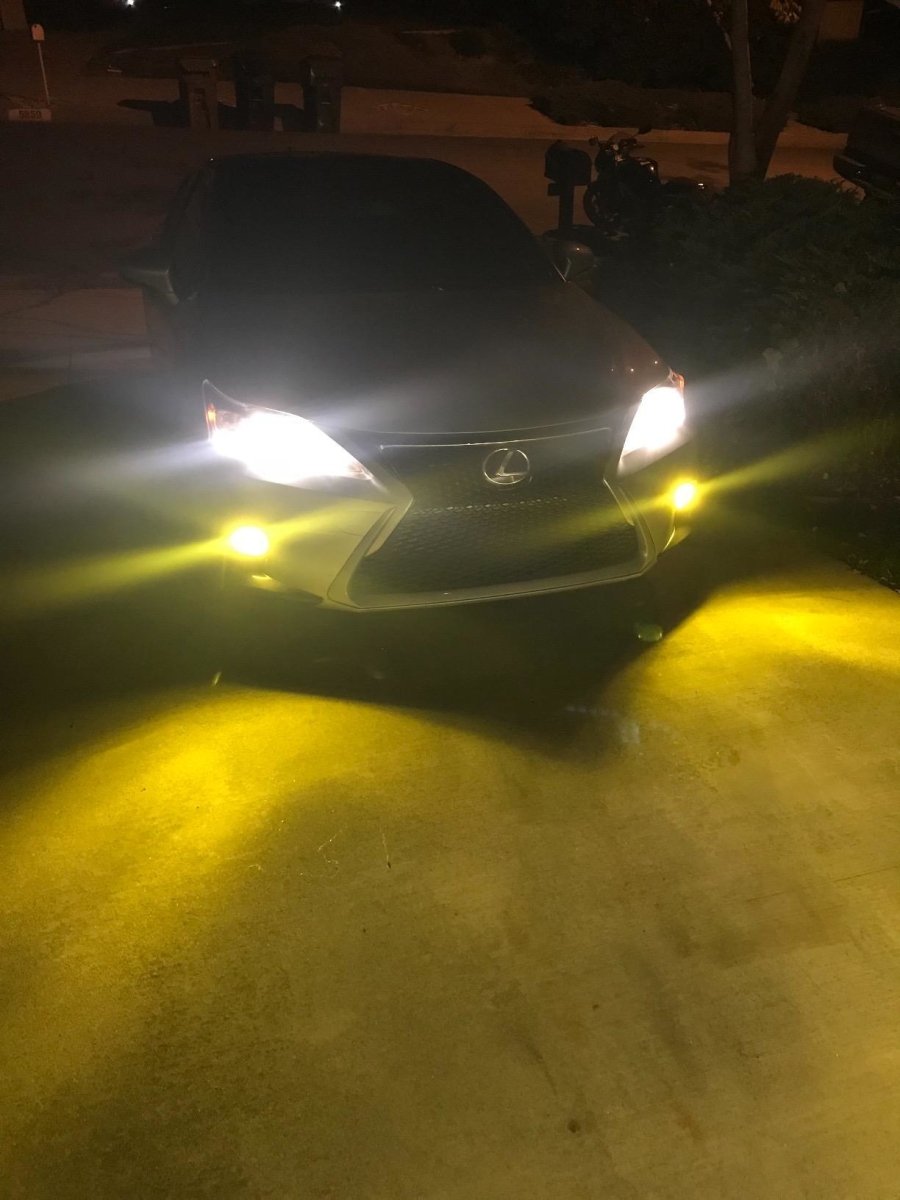 5201 DRL 5202 LED Fog Lights Bulbs PS19W 12085, 3000K Yellow