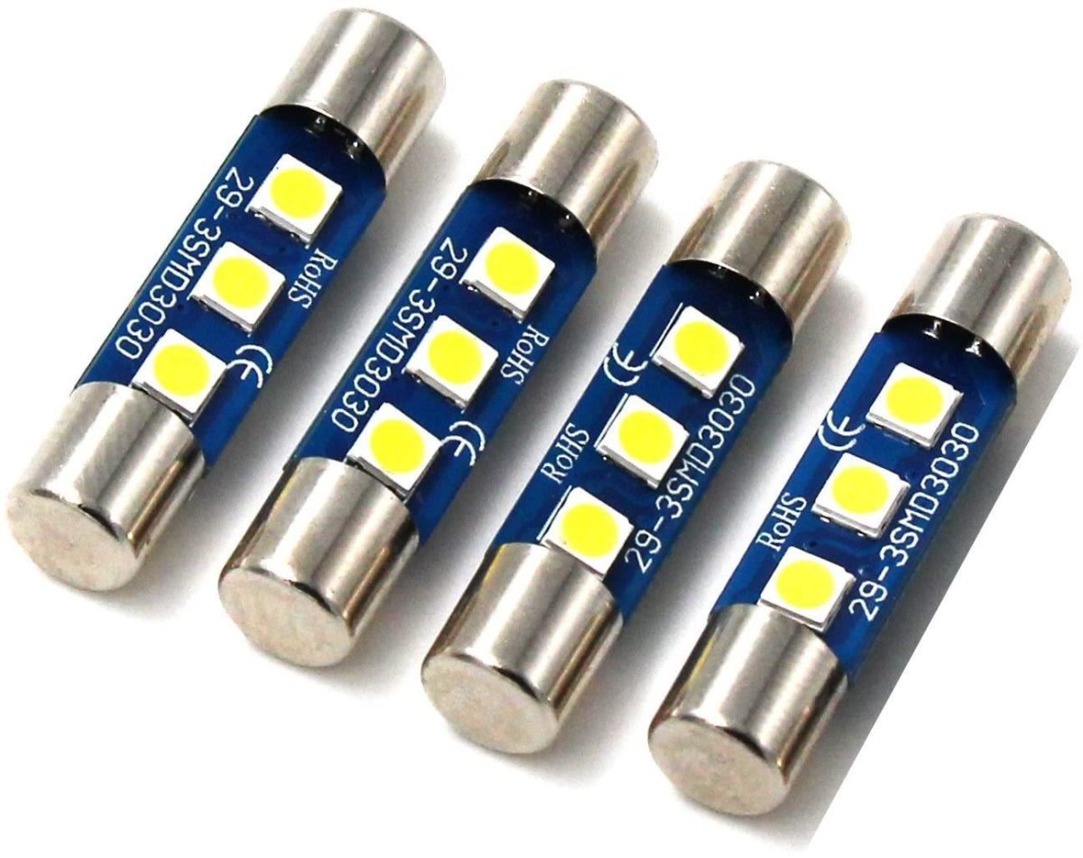 6614F 6612F LED Bulbs Sunvisor Vanity Mirror Lights, White