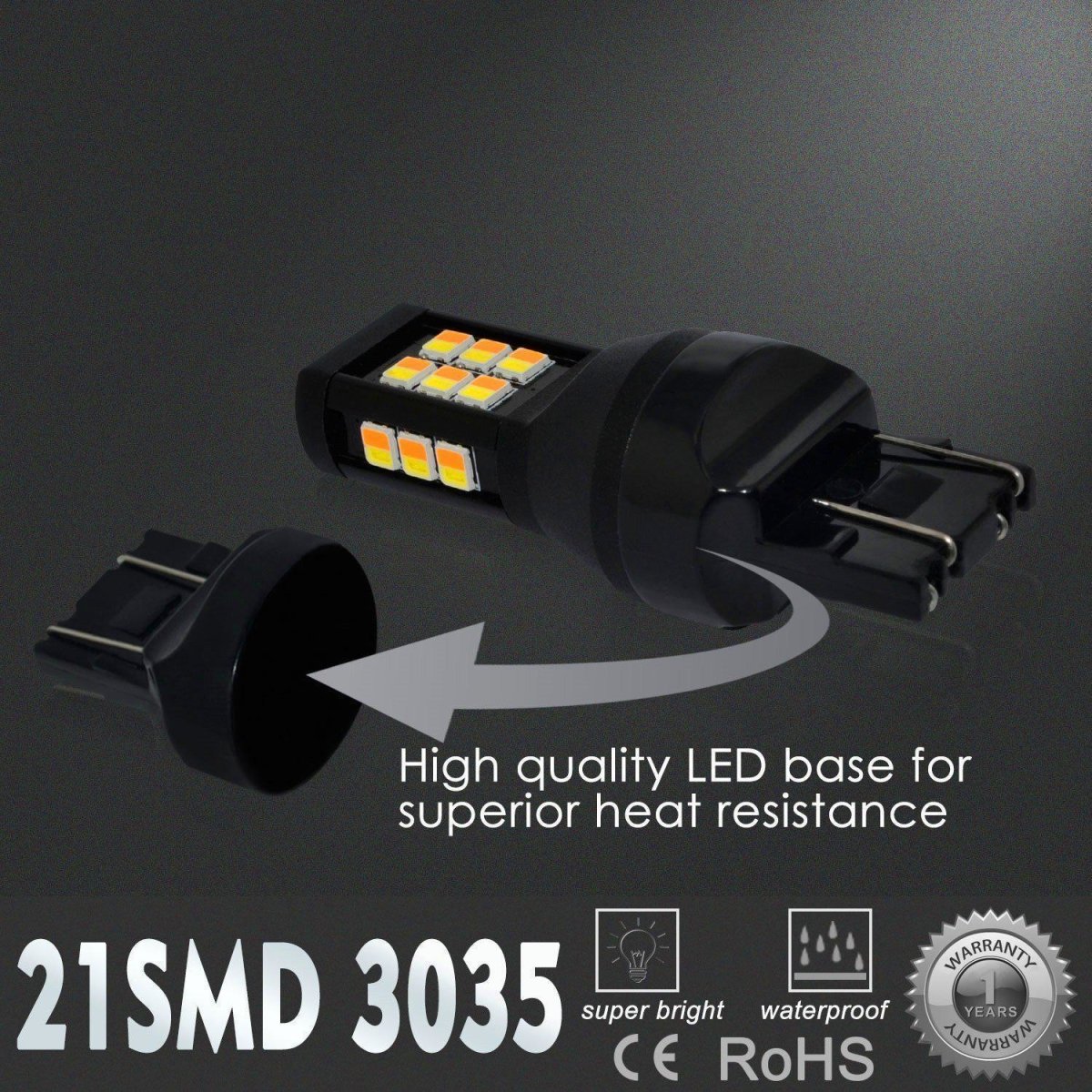 2-Color 7443 7444 LED Switchback Bulbs | Turn Signal Lights