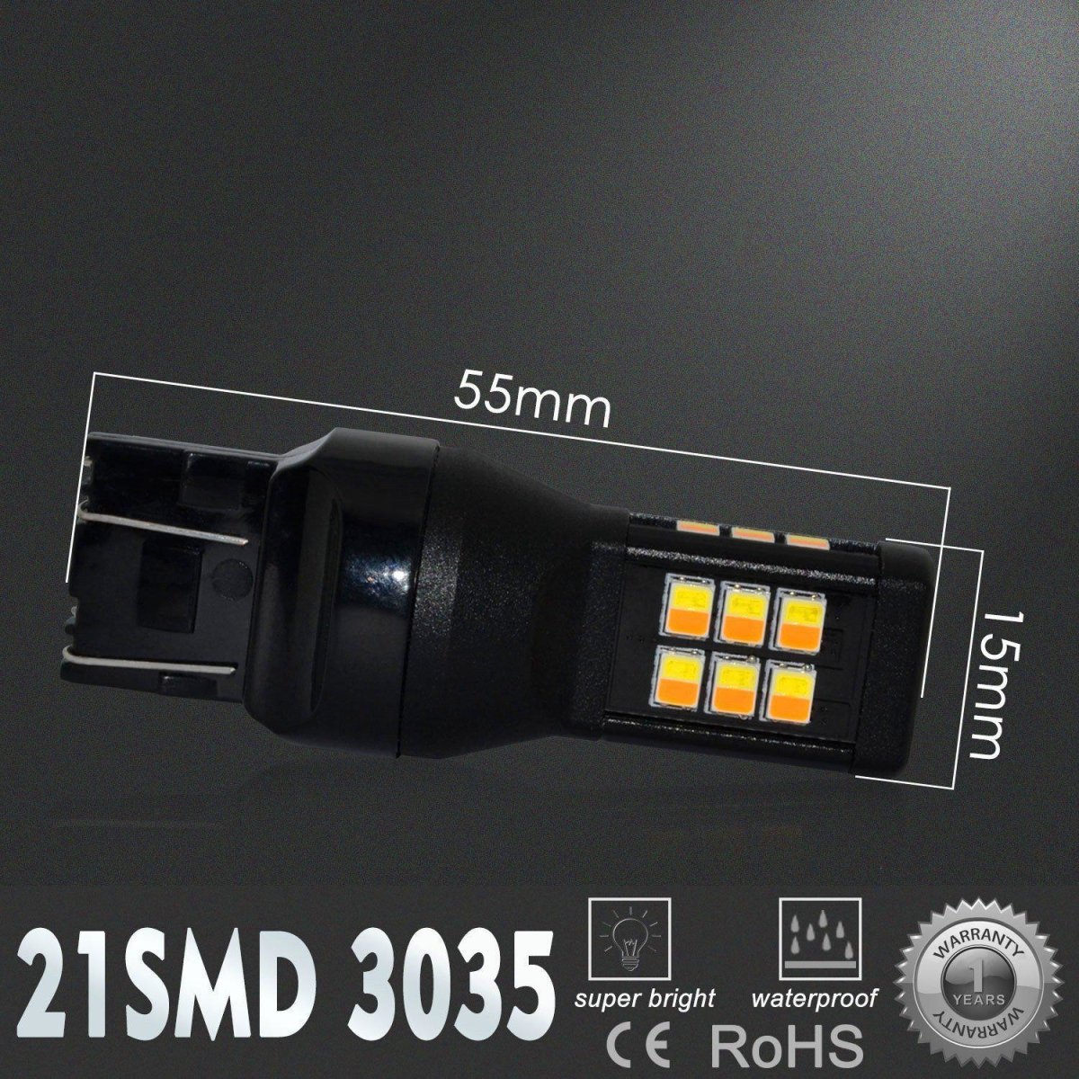 2-Color 7443 7444 LED Switchback Bulbs | Turn Signal Lights