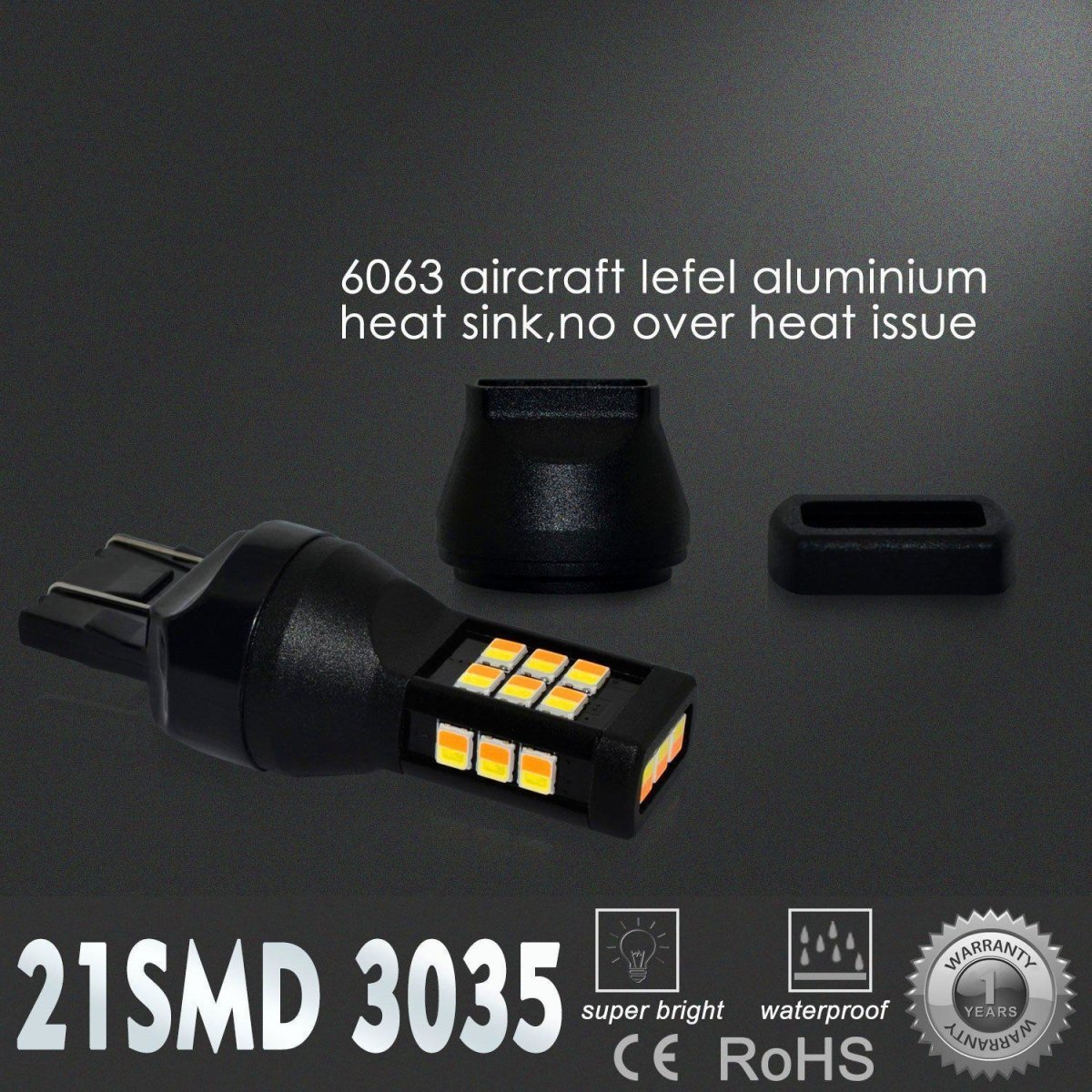 2-Color 7443 7444 LED Switchback Bulbs | Turn Signal Lights