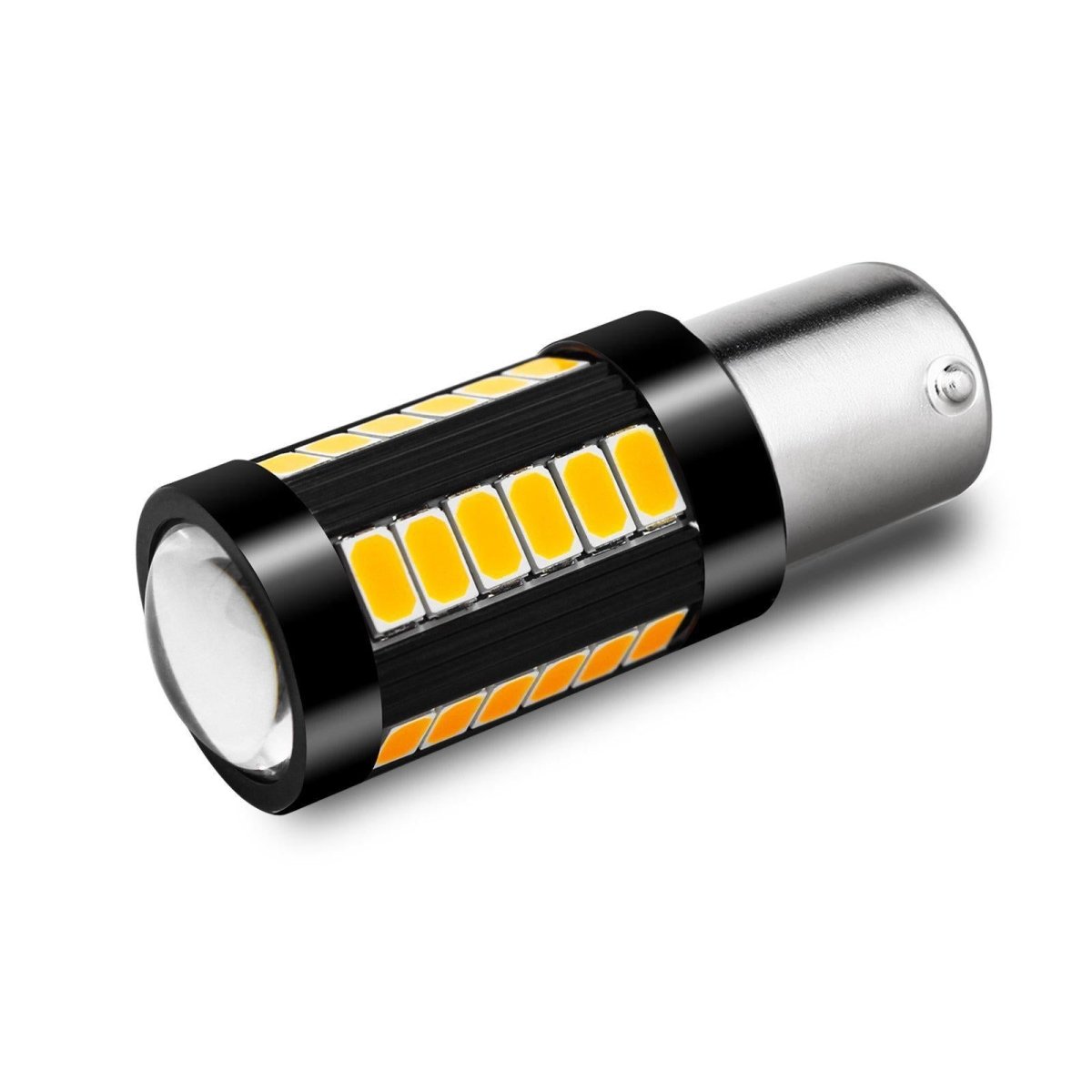 7507 PY21W LED Signal Lights Bulbs 12496 Amber Yellow Blinker Lights