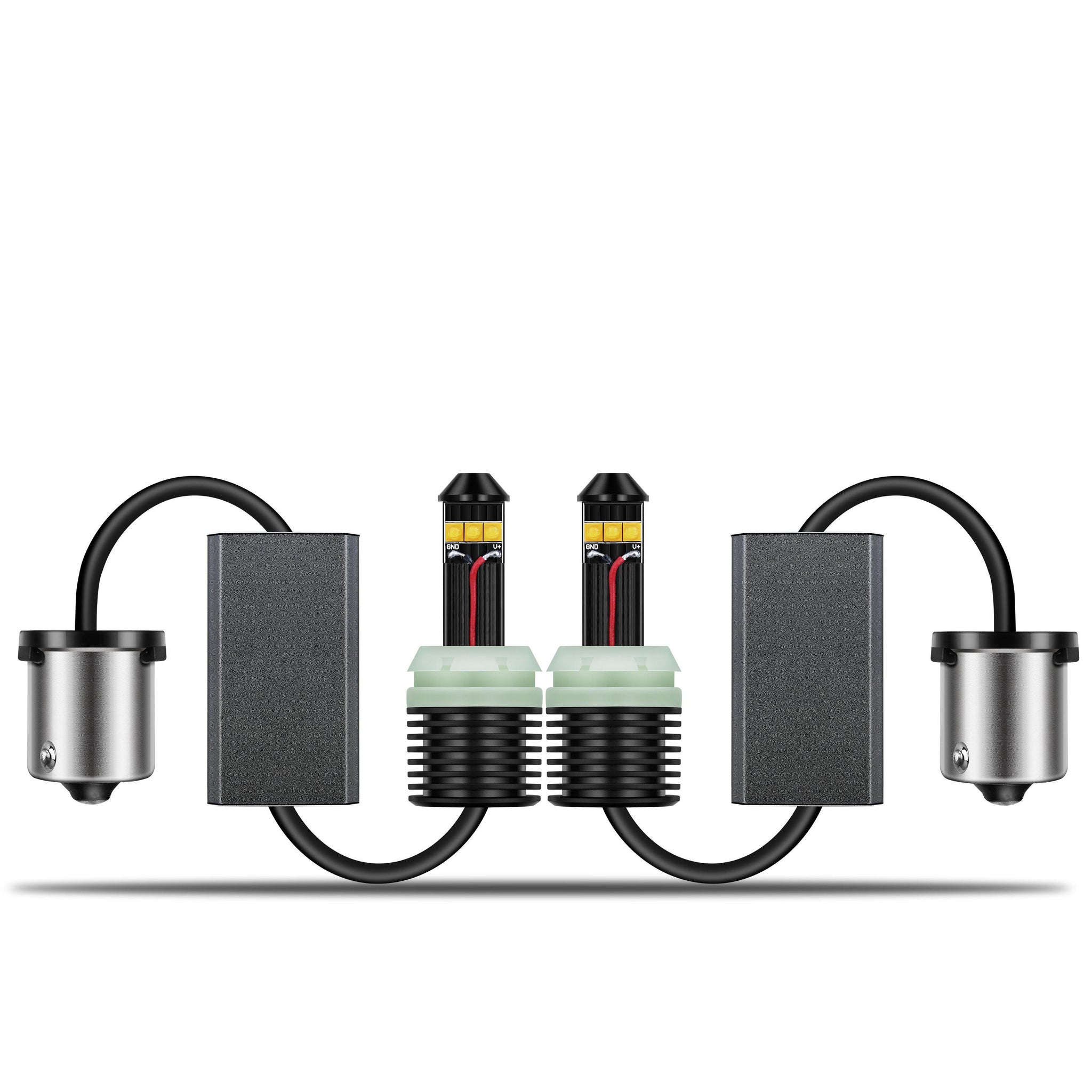 7507 PY21W LED Signal Lights Bulbs 12496 Amber Yellow Blinker Lights