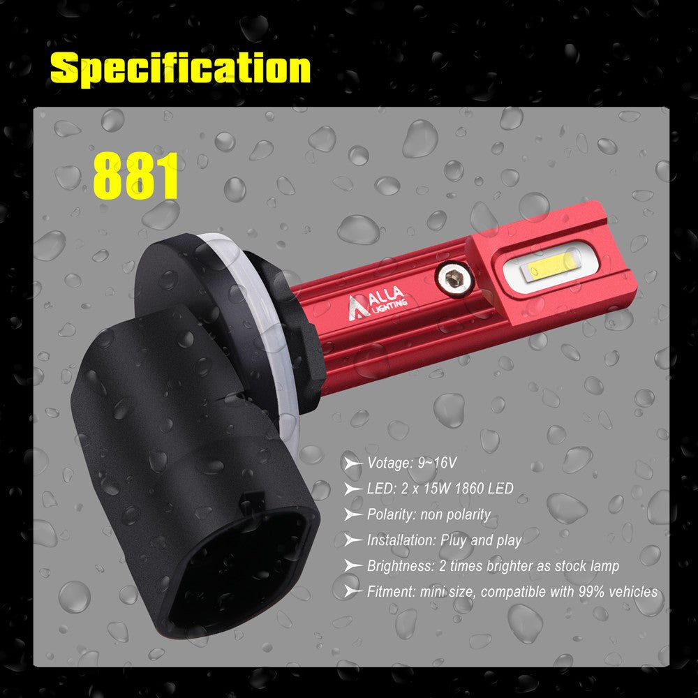 886 881 Fog Lights Bulb Super Bright LED 896 889 898 H28