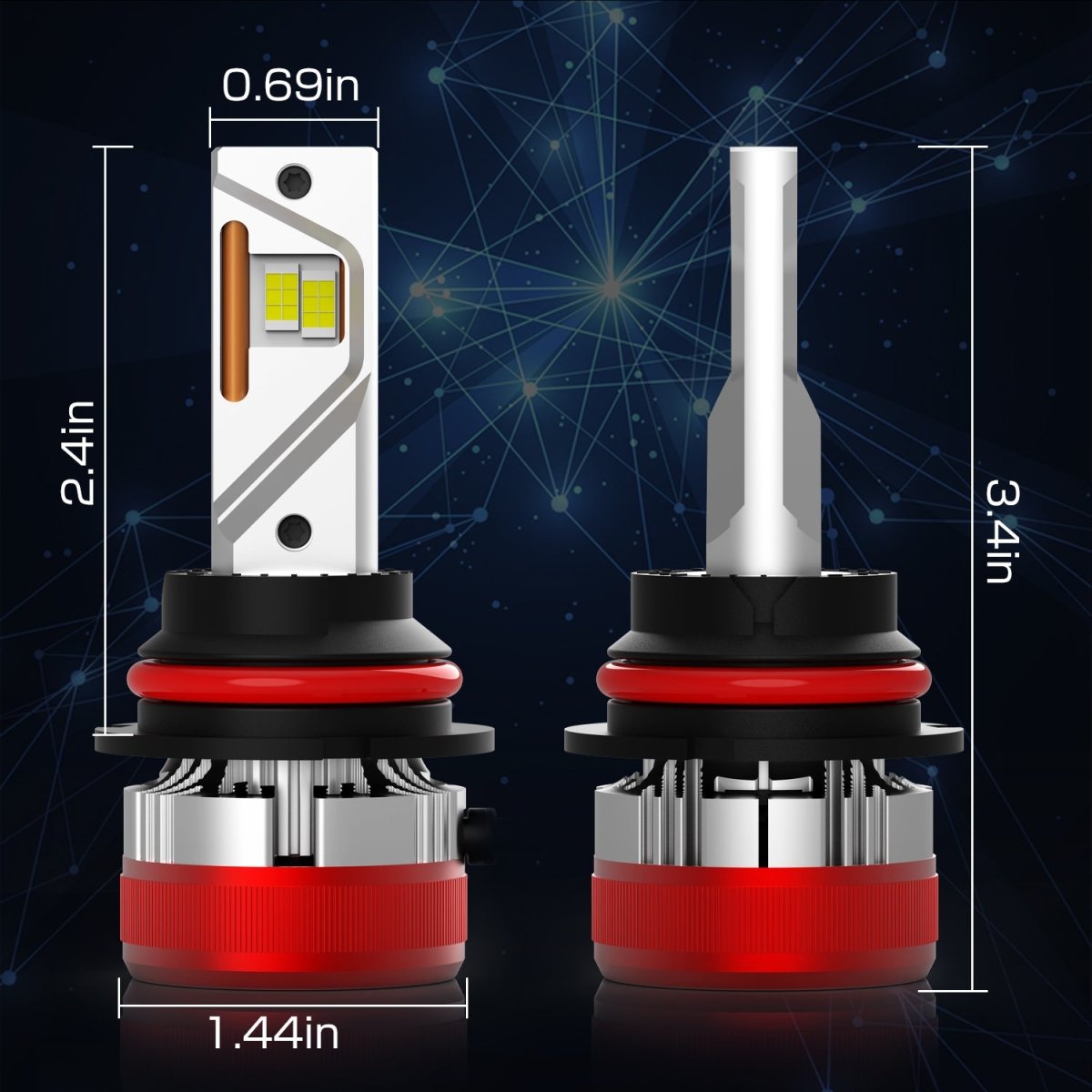 HB5 9007 LED Headlights Conversion Kits Bulbs | 6500K White