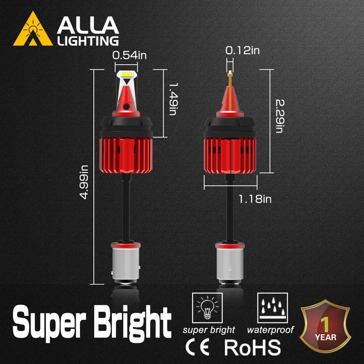 BAY15D 7528 1157 CAN BUS LED Bulbs P21/5W Reverse Lights 12v