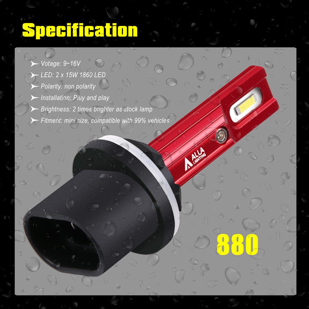 CAN-Bus 899 880 Fog Lights | 893 884 892 H27 LED Bulb, White