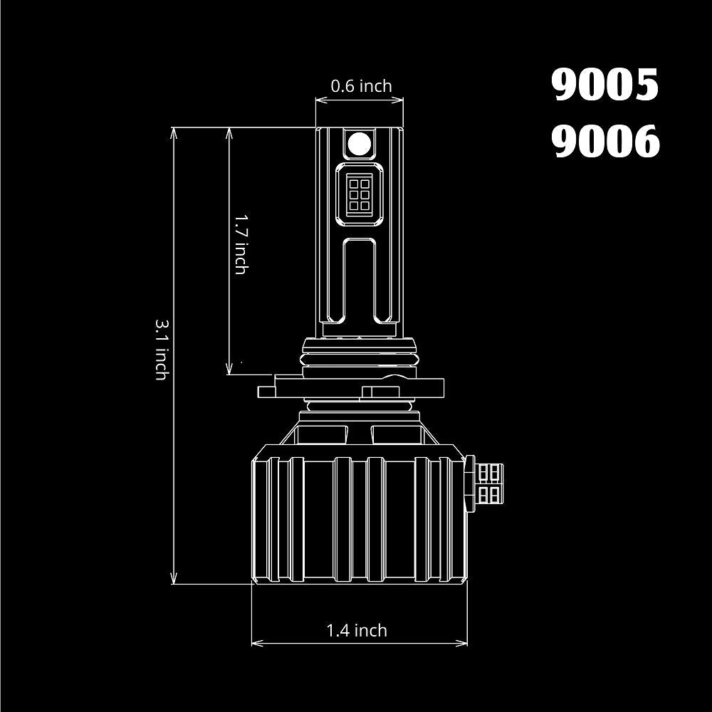 Brightest 9005 LED Headlights Conversion Kit Bulbs 9011 HB3
