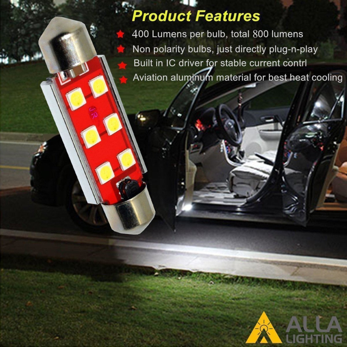 CANBUS 211-2 578 LED Bulb festoon Interior Lights 212, White