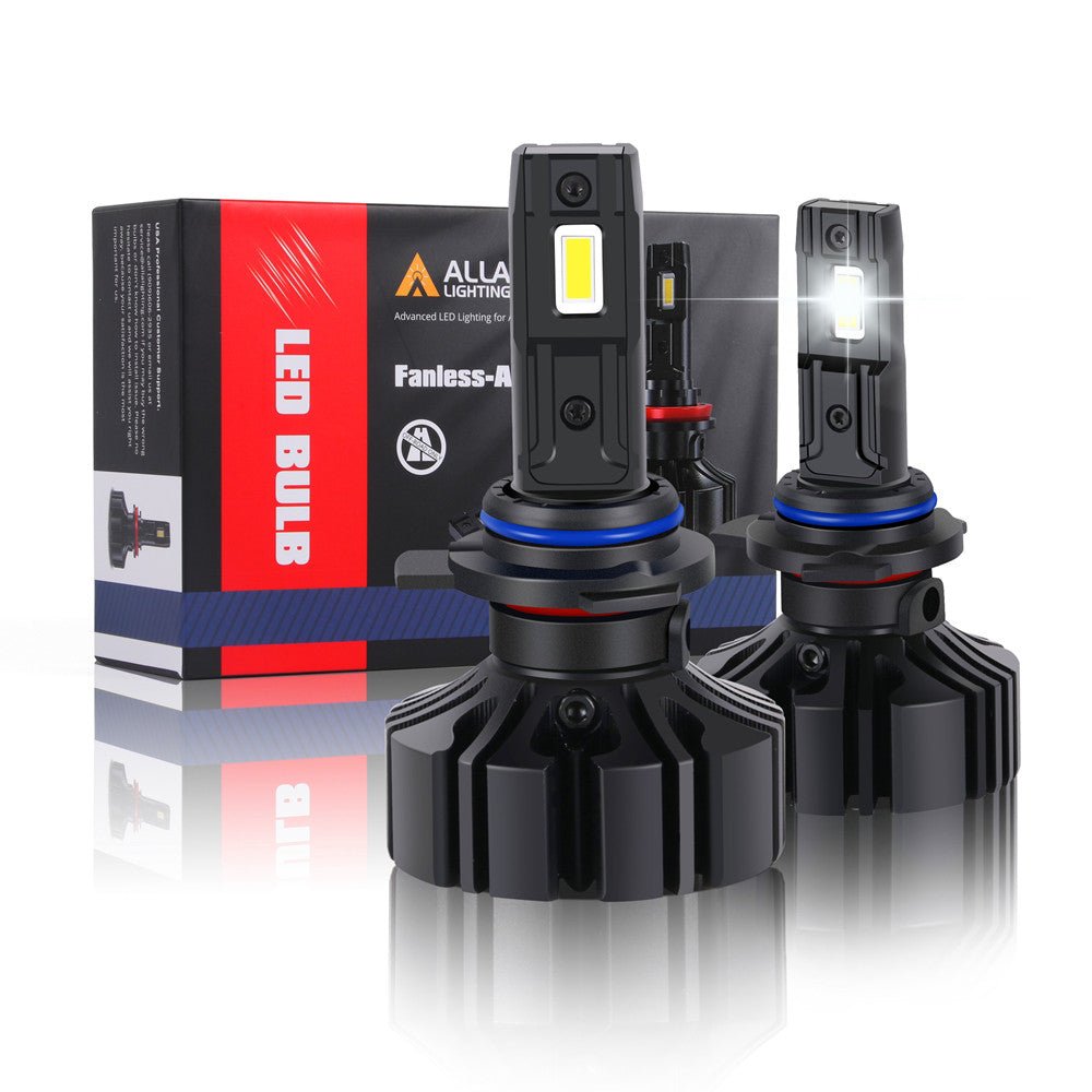 Fanless LED Headlights Bulbs High Low Beam Kits, 6000K White