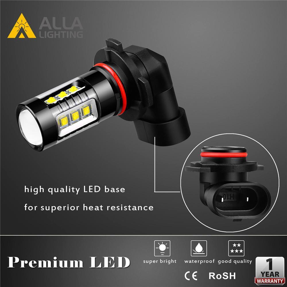 H10 9145 LED Fog Lights Bulbs High Power 9140 9045, 6K White