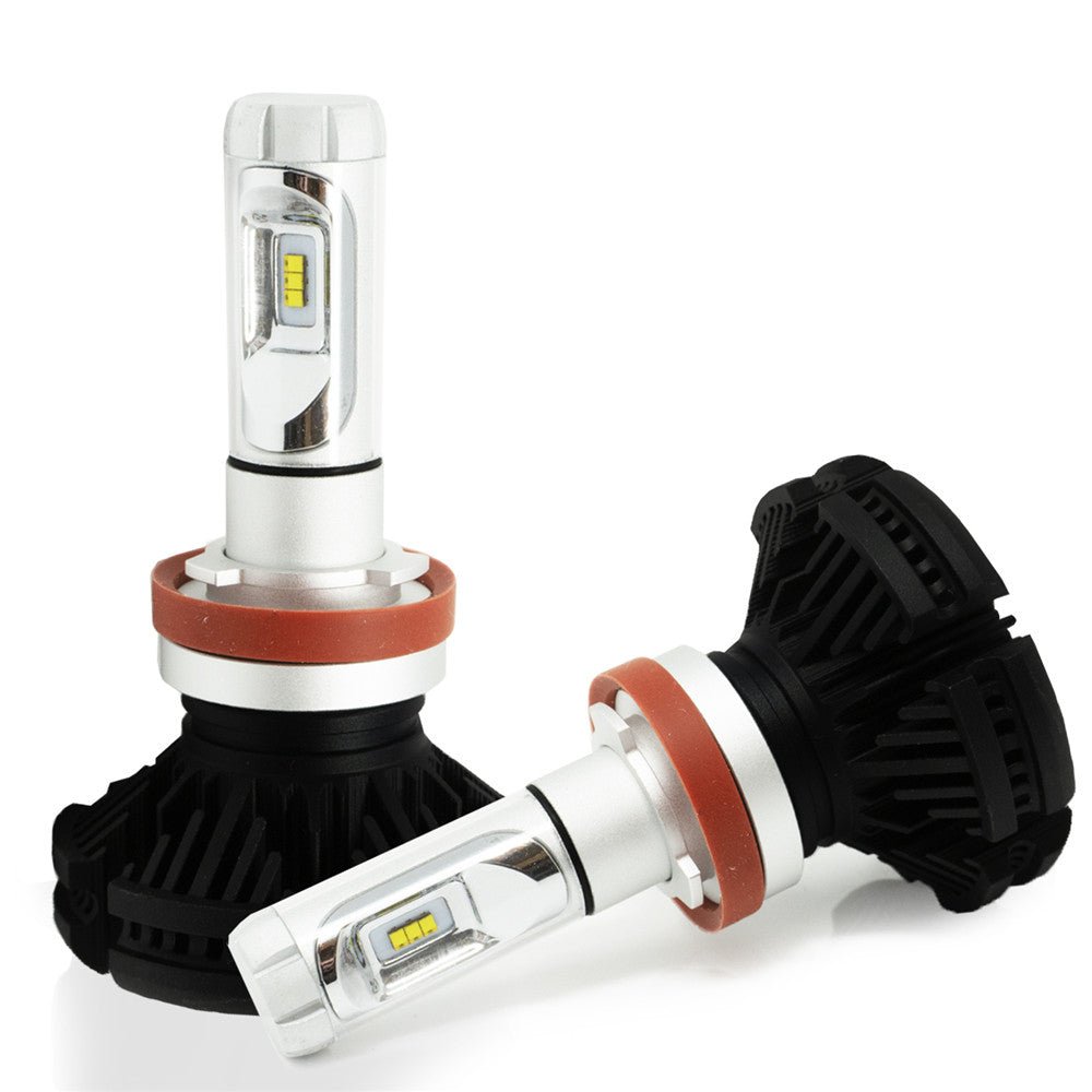 3-color H8 H9 H11 Fanless LED Headlights, White/Yellow/Blue