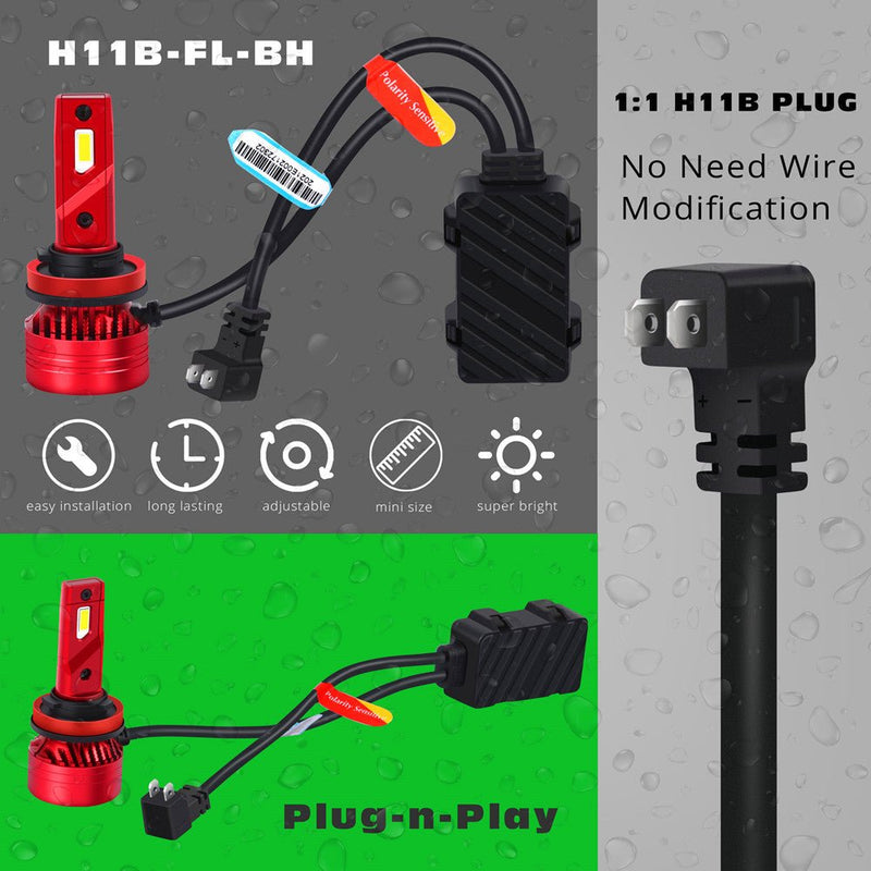 H9B H11B LED Headlights Bulbs | Plug-n-Play | Easy Install