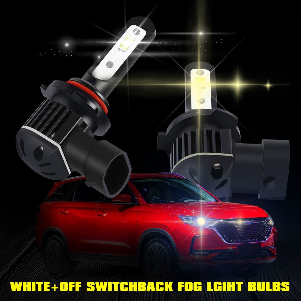 Dual-Color HB4 9006 Switchback LED Fog Lights Bulbs | 12V