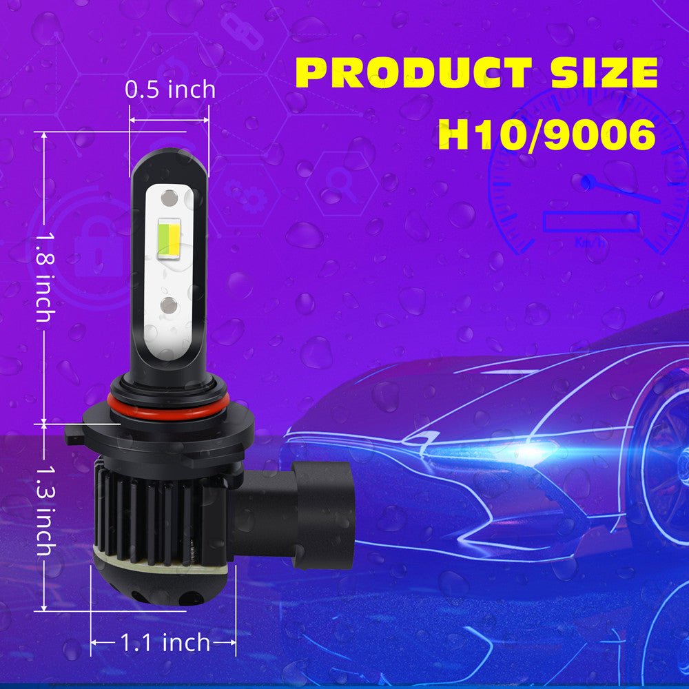 Dual-Color HB4 9006 Switchback LED Fog Lights Bulbs | 12V