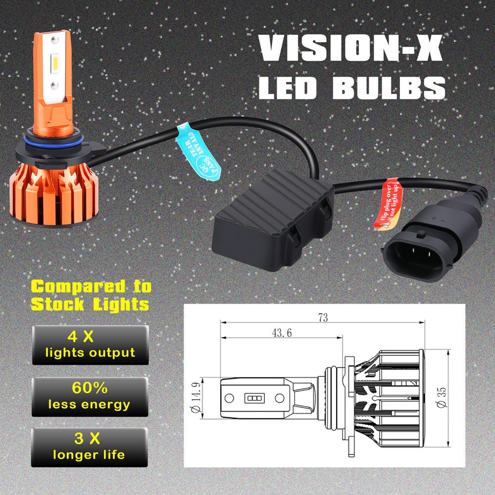 HIR2 9012 LED Bulbs | Headlights, DRL | 6000K Xenon White